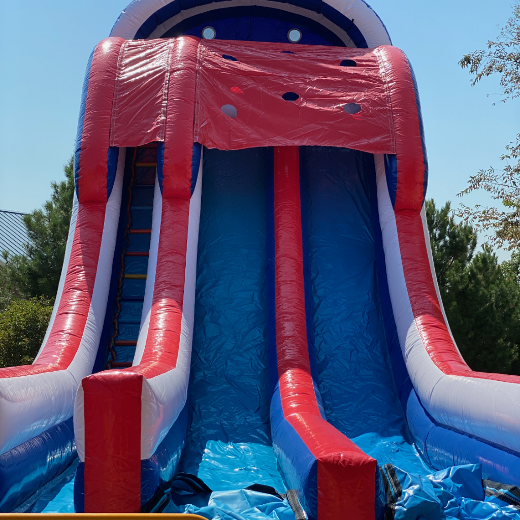 Patriots Double Water Slide and Slip N Slide with Pool TOGETHER ...